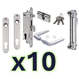 Locinox Fiftylock Insert Lock Set - Zilv (Bulk Pack x 10)